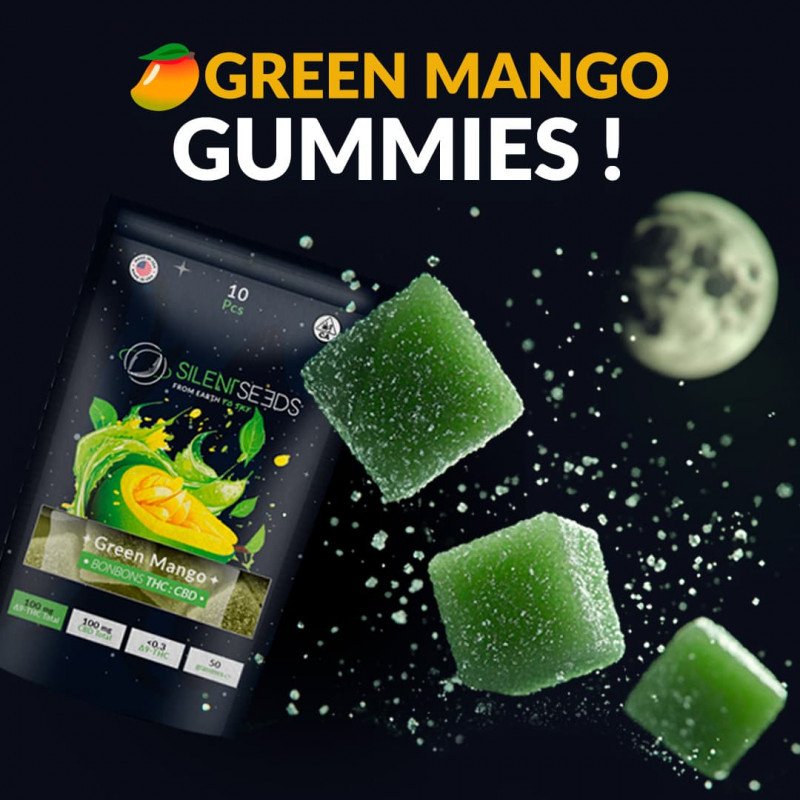 Gummies THC & CBD Green Mango - Silent Seeds